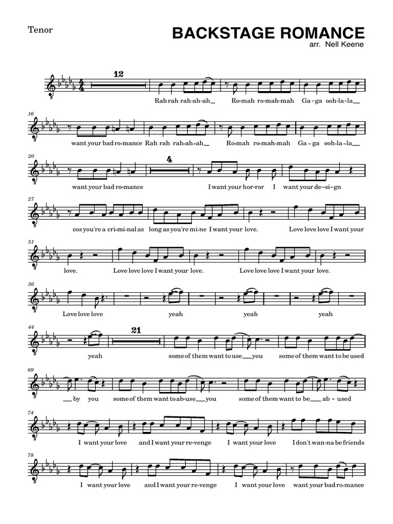 Backstage Romance Tenor | PDF