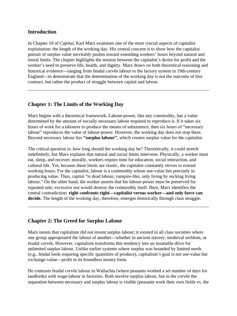 Marx on Capitalist Exploitation of Labor | PDF | Capitalism | Value ...