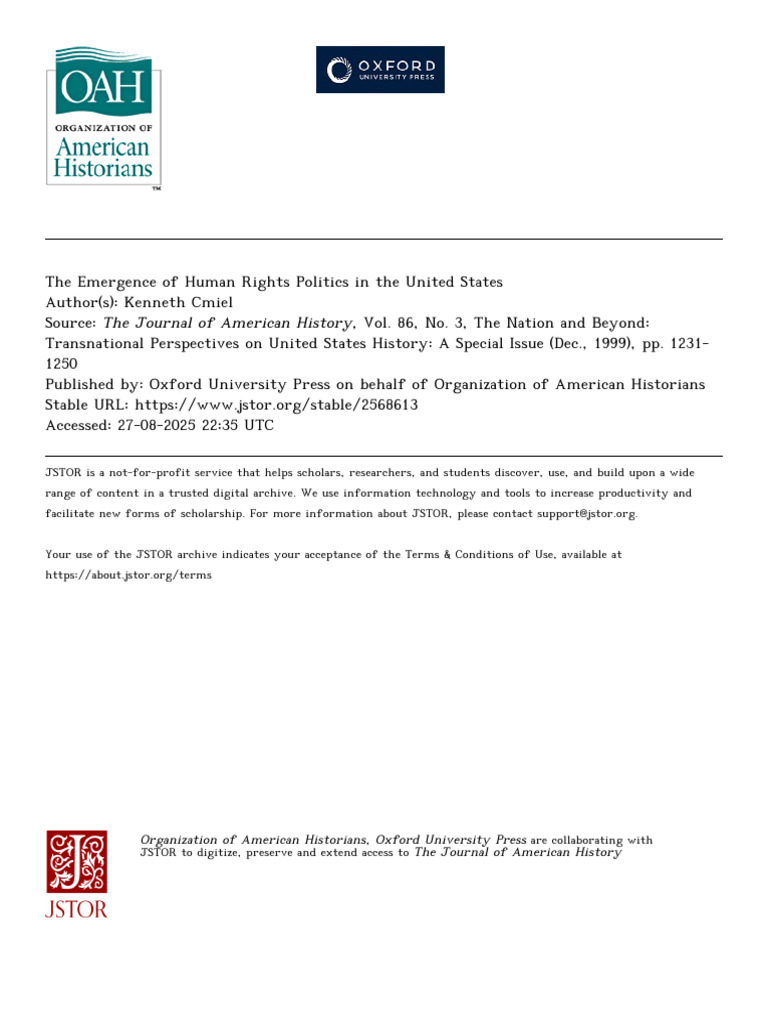 Cmiel EmergenceHumanRights 1999 | PDF | Amnesty International | Human ...