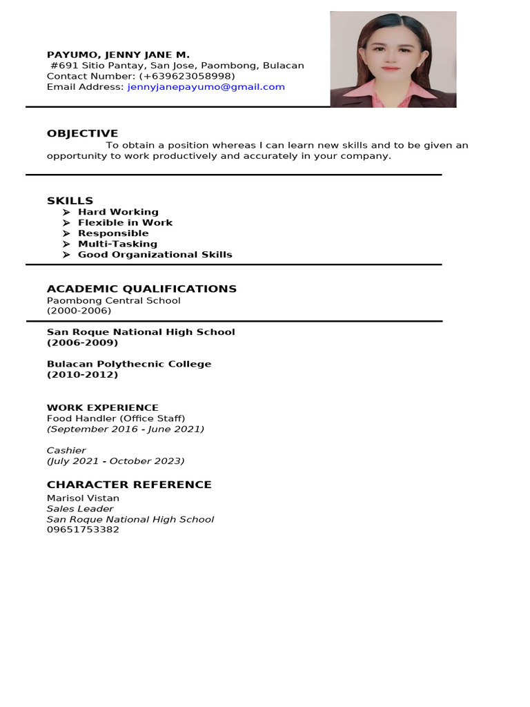Resume Jen | PDF