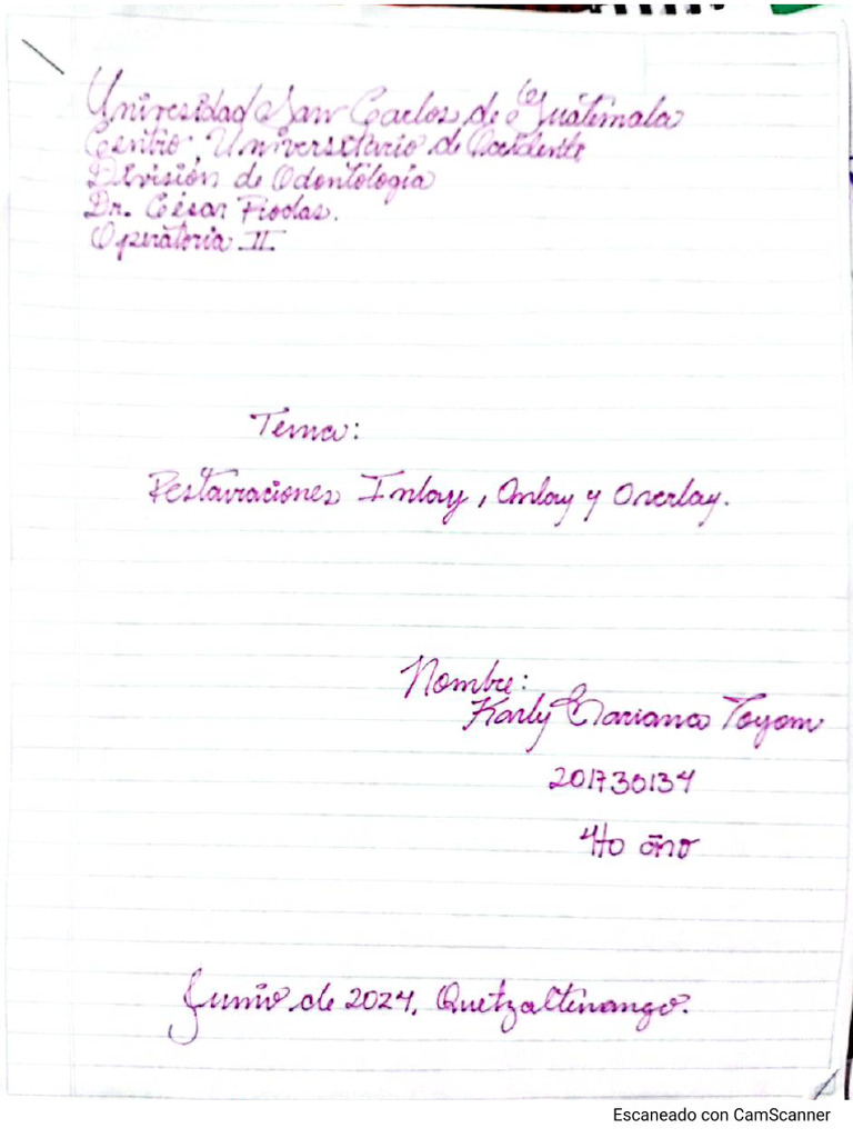 Inlay, Onlay y Overlay | PDF