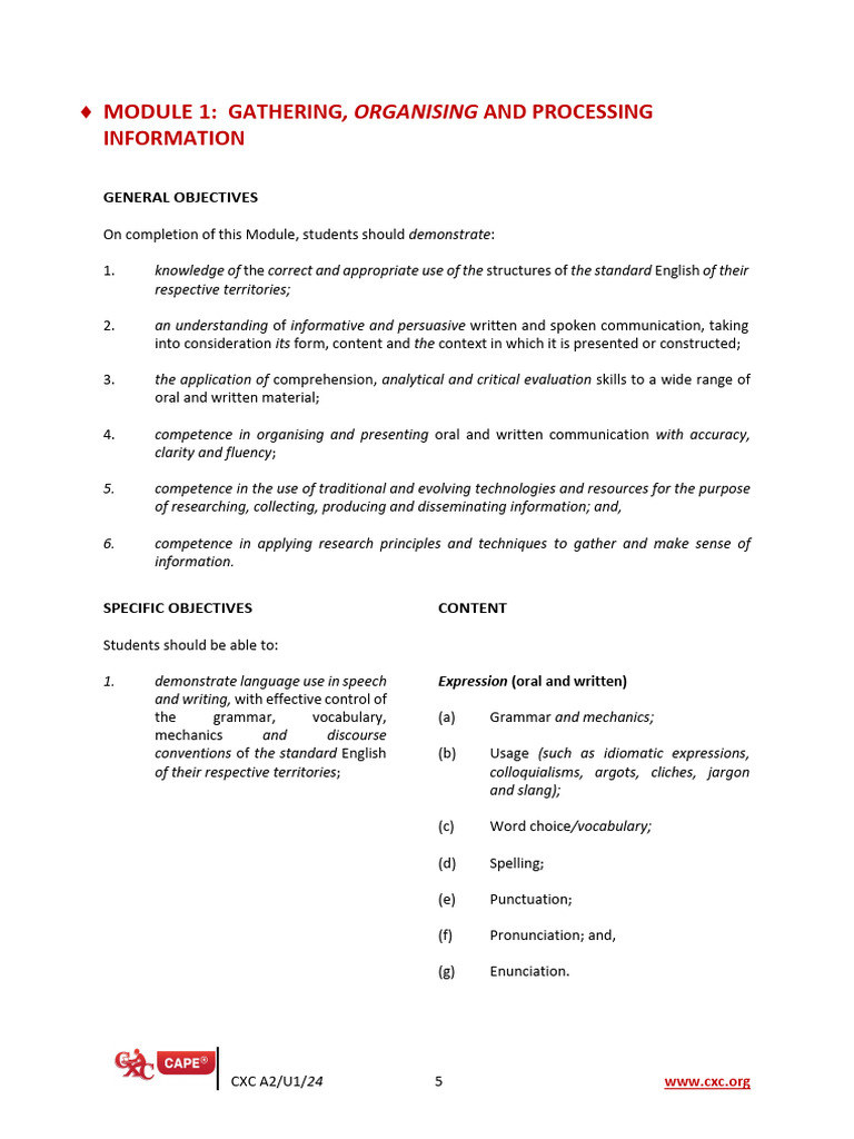 Communication Studies Syllabus | PDF | English Language | Verb