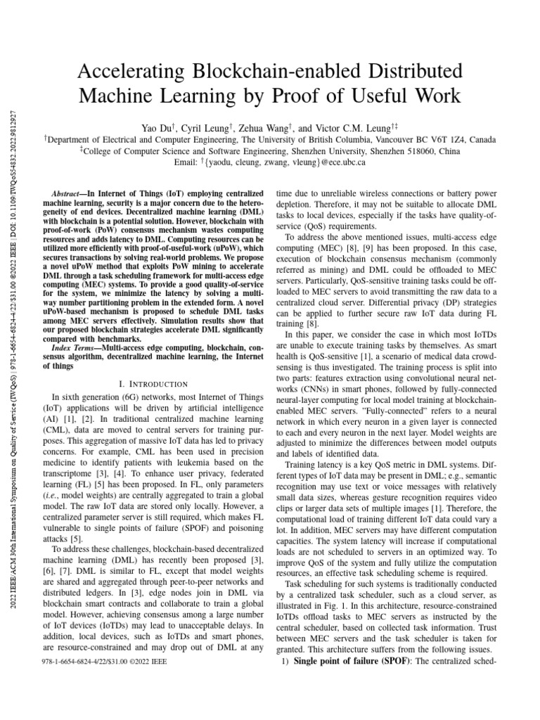 Accelerating Blockchain-Enabled Distributed Machine Learning by Proof ...
