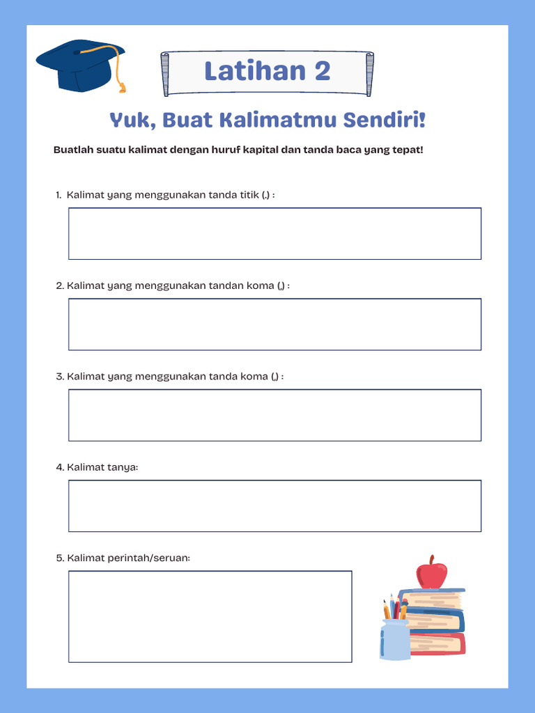 Penulisan Huruf Kapital Dan Tanda Baca Yang Benar Lembar Kerja ...