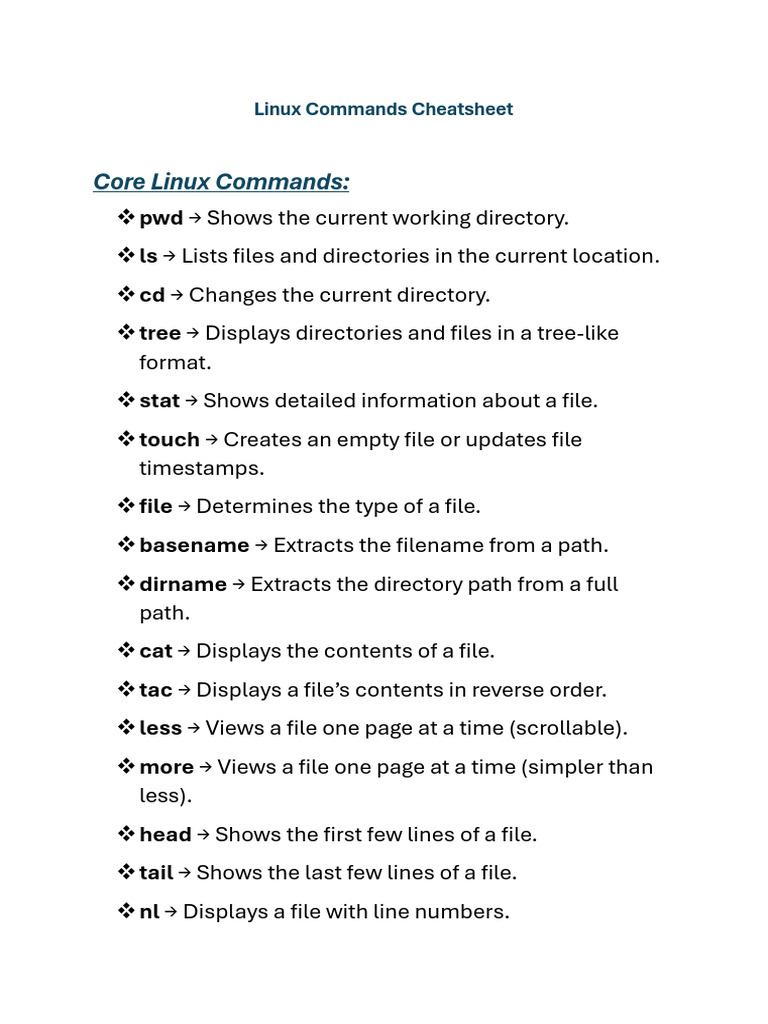 Devops Cheatsheet | PDF | File System | Computer Network