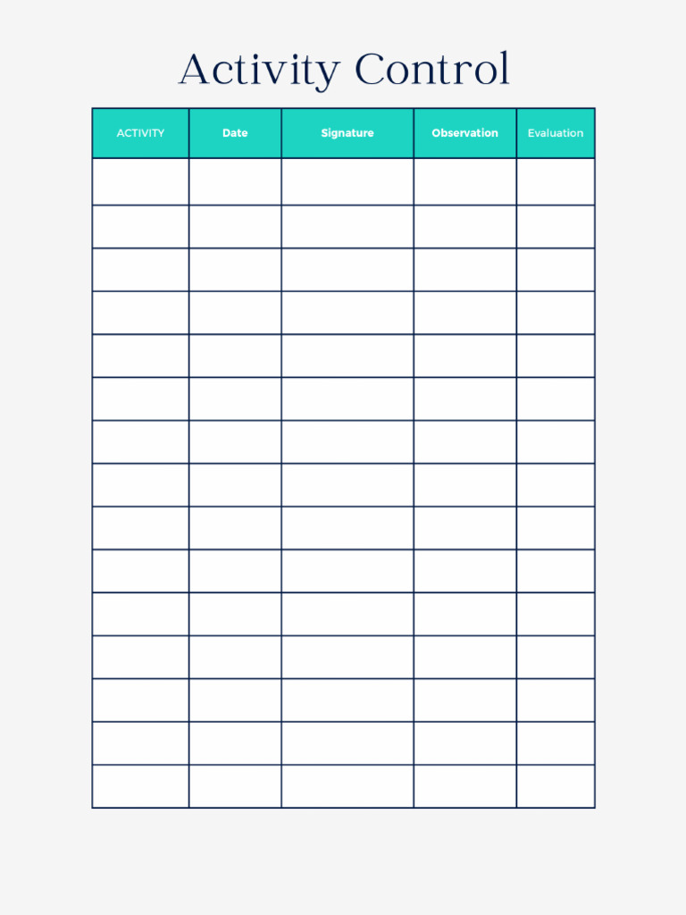 Activity Control | PDF