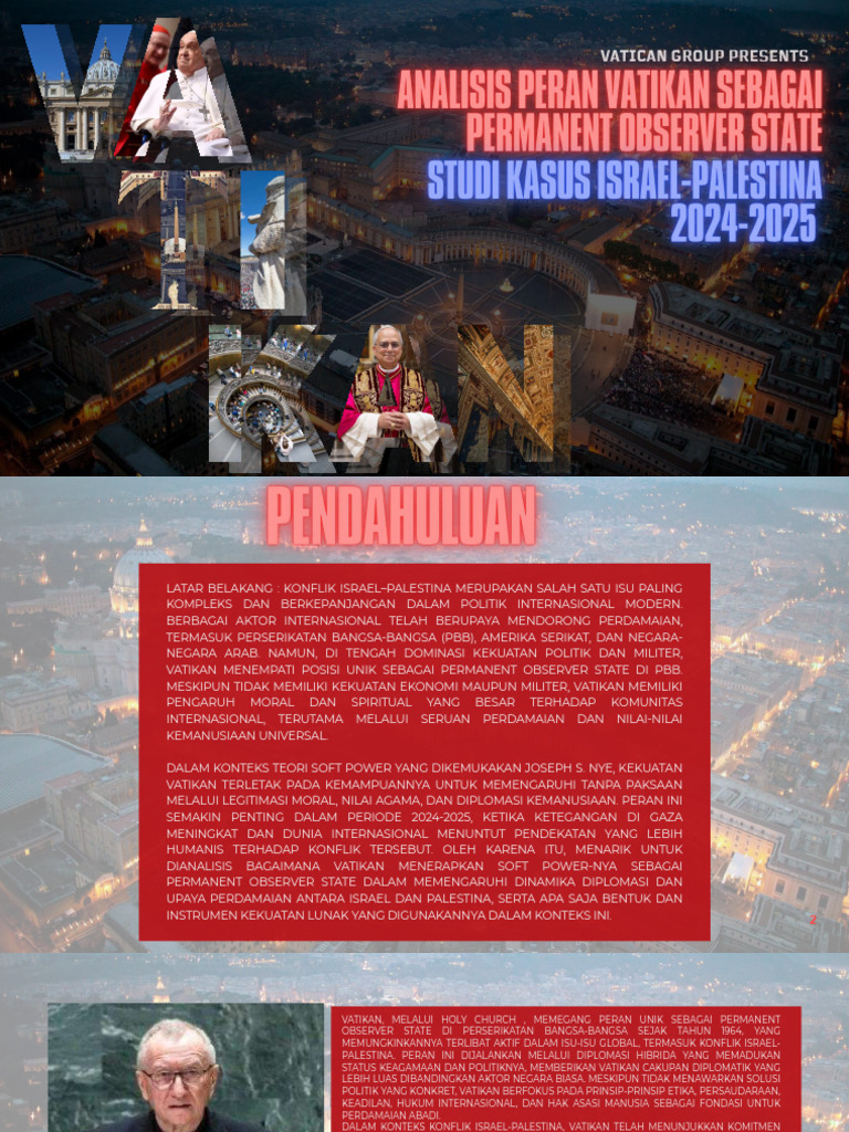 Soft Power Vatikan dalam Konflik Israel-Palestina | PDF