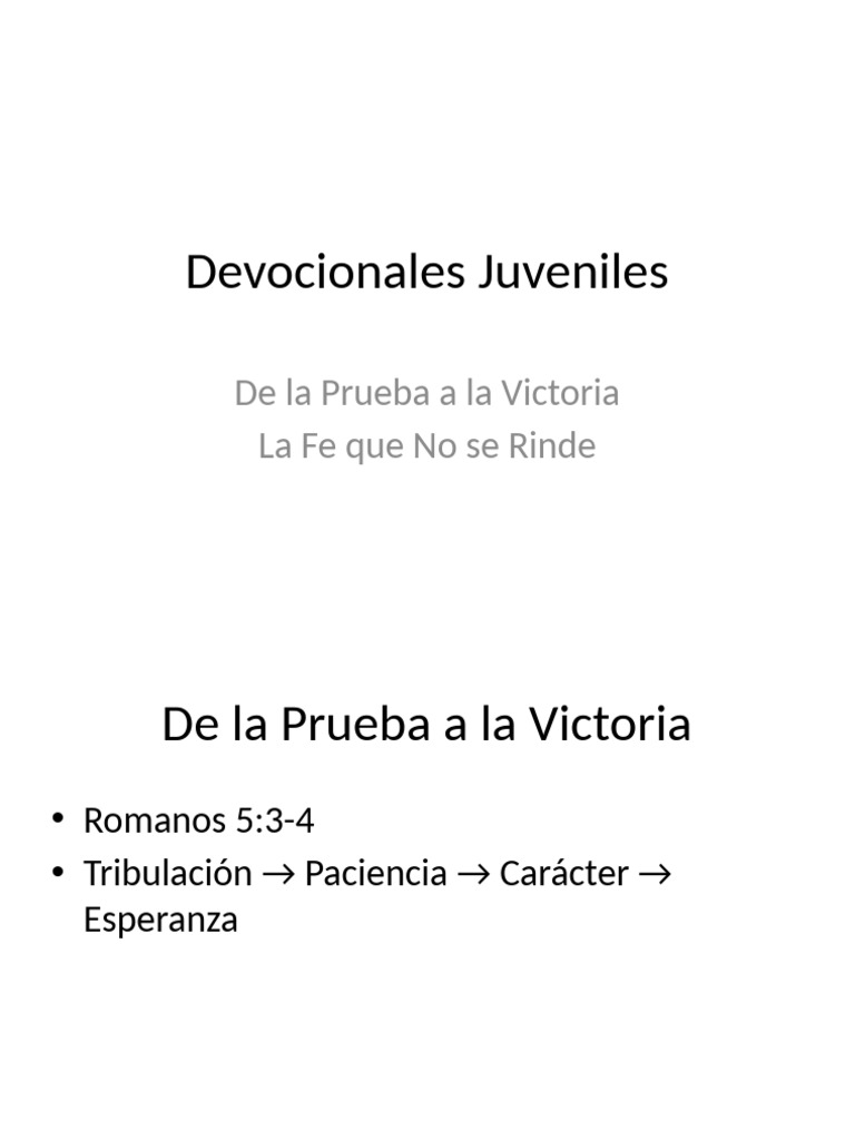 Devocionales Presentacion | PDF