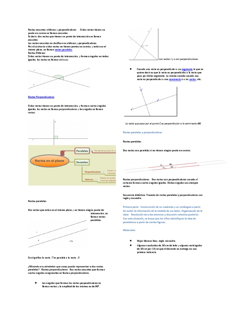 Rectas Secantes | PDF | Perpendicular | Línea (geometría)