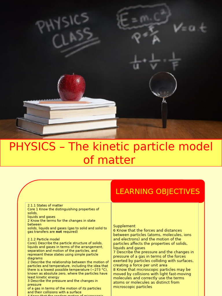 Kinetic Particle Model of Matter Explained | PDF | Gases | Liquids