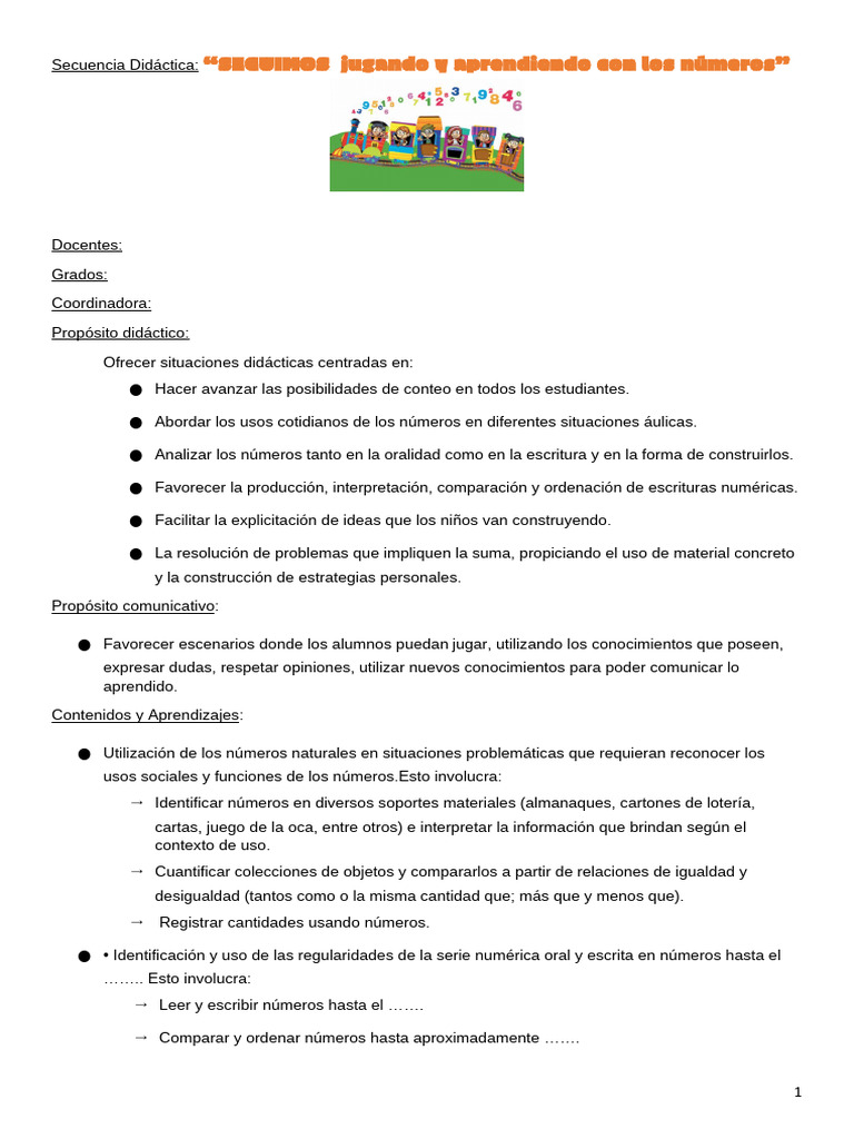 2º Secuencia Matem (3) | PDF | Aprendizaje | Enseñando