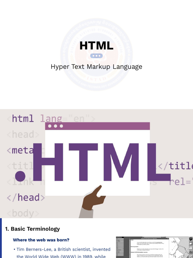 1. HTML-V4 | PDF | Html Element | Html