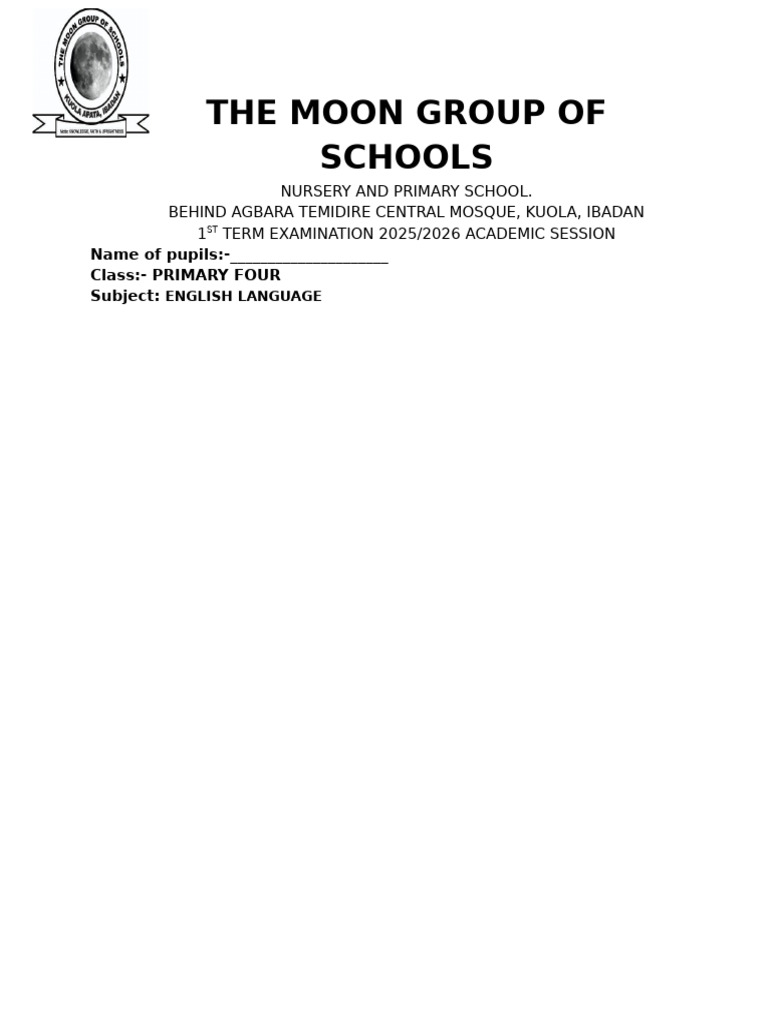 The Moon Group of Schools | PDF