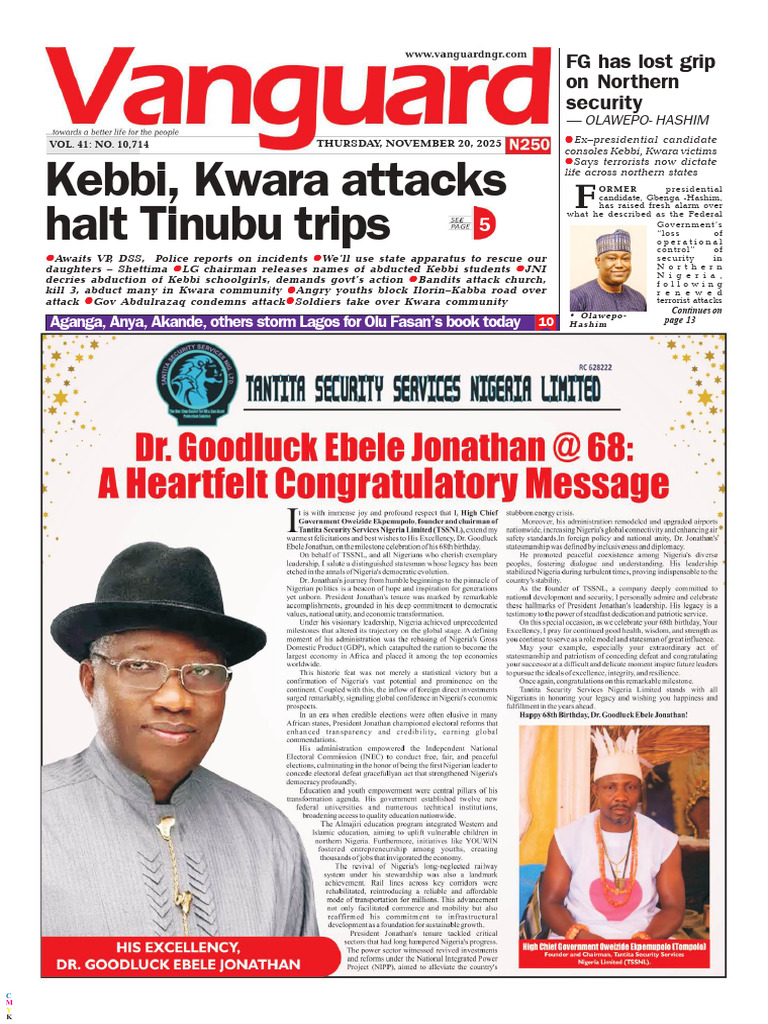 20112025-VANGUARD | PDF | Nigeria