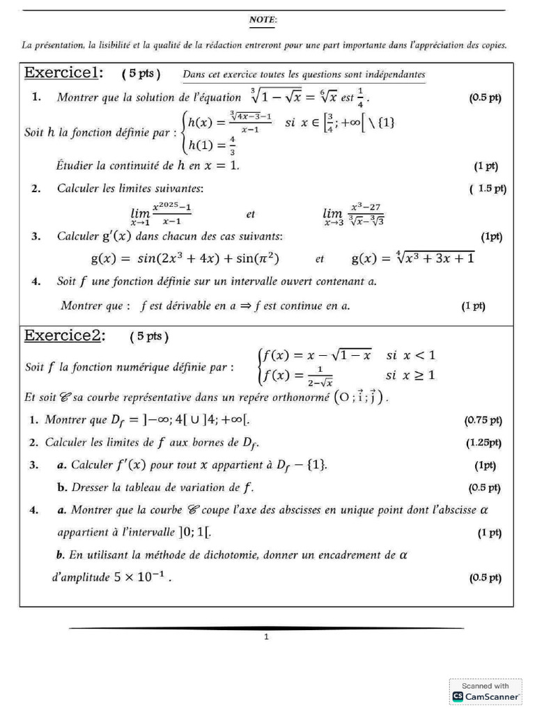 Devoir Bac Pc | PDF