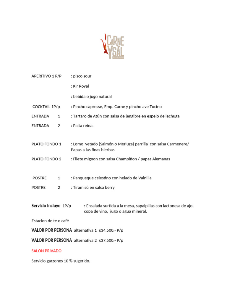 CARNE Y SAL 180325 (Lom, Fil y Salm) | PDF