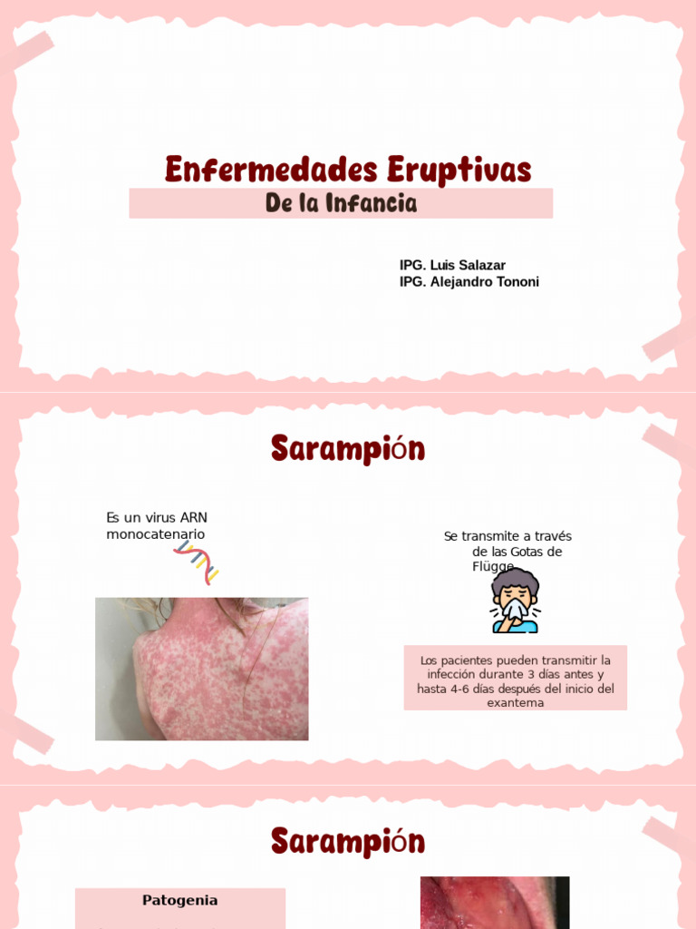 Enfermedades Eruptivas | PDF | Virus | Enfermedades y trastornos humanos