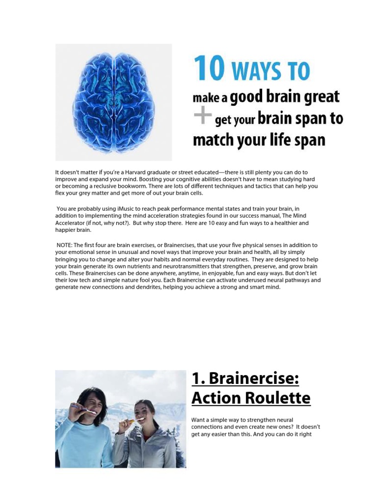 10 Brain Tips | PDF | Alzheimer's Disease | Physical Exercise