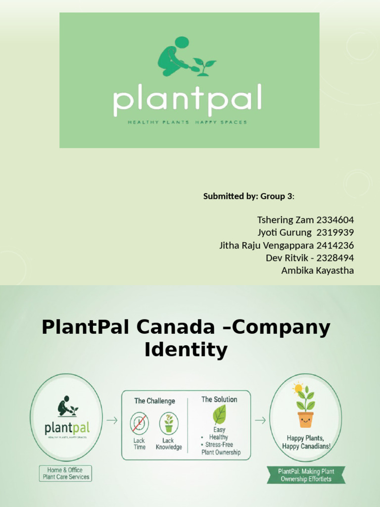 PlantPal Canada Business Model Presentation | PDF
