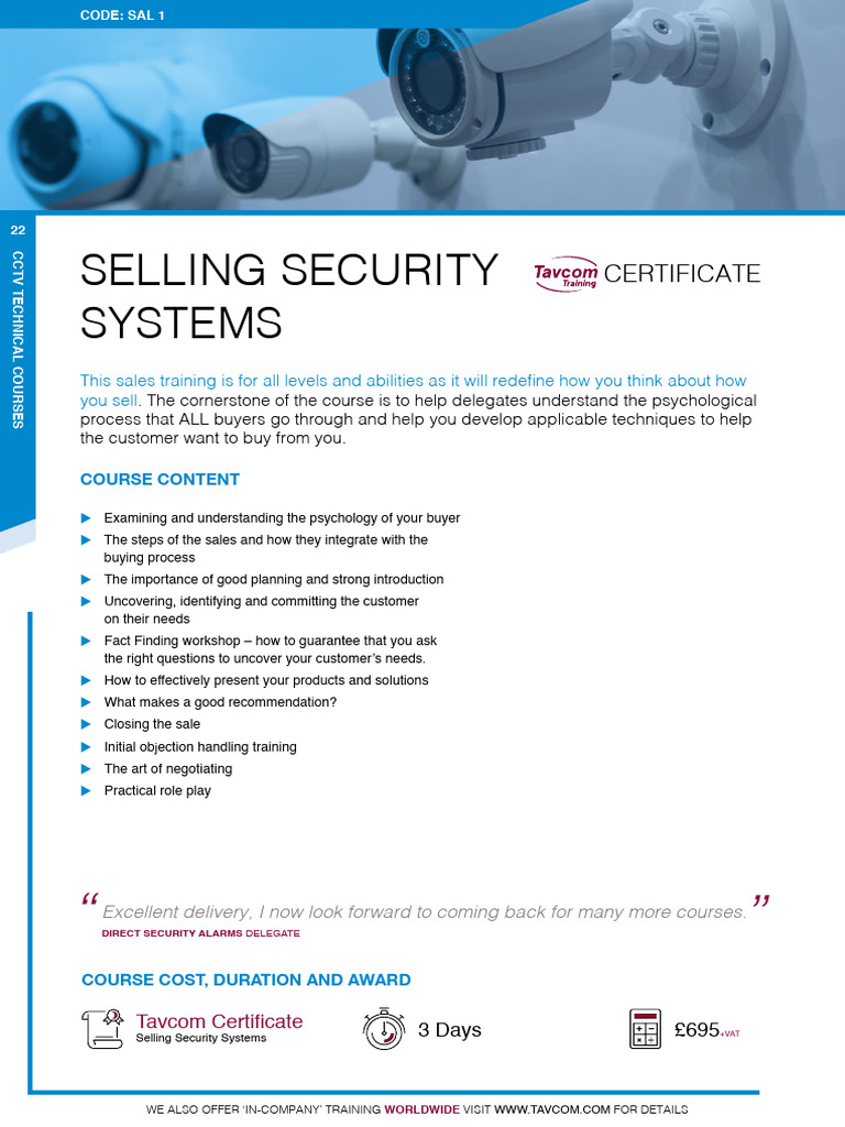 Selling Security Systems | PDF