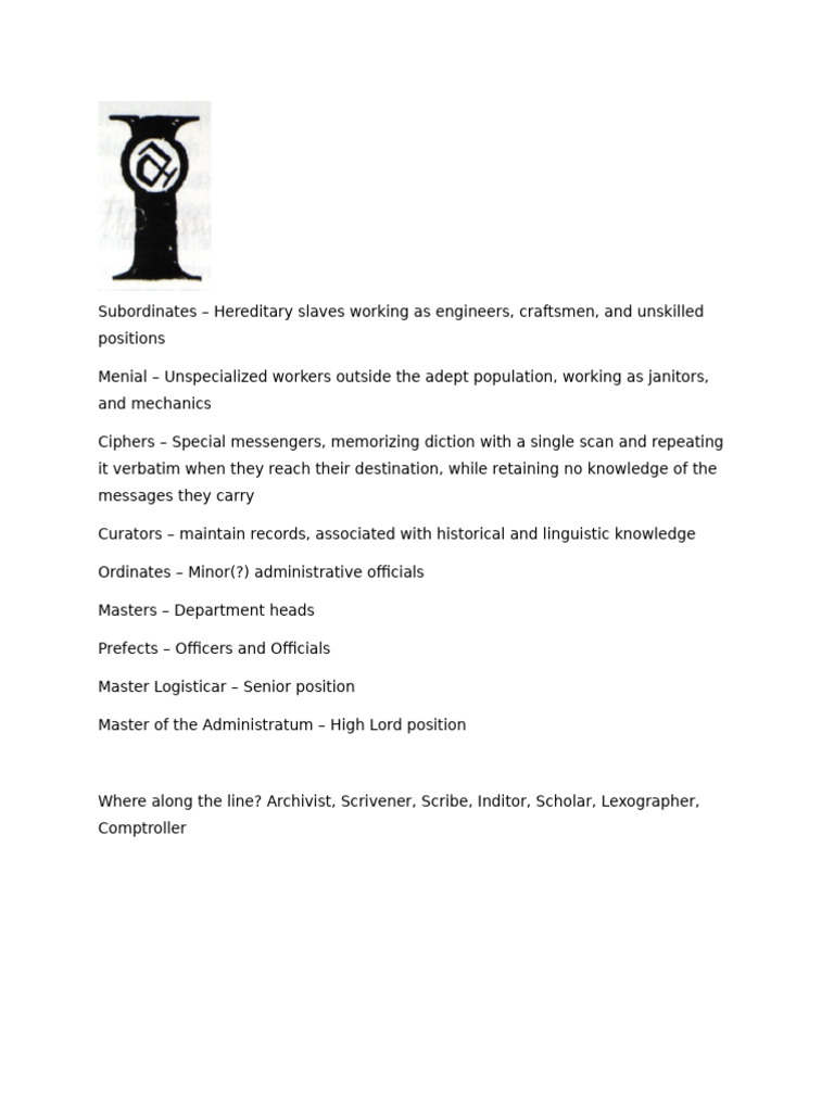 Administratum Hierarchy | PDF