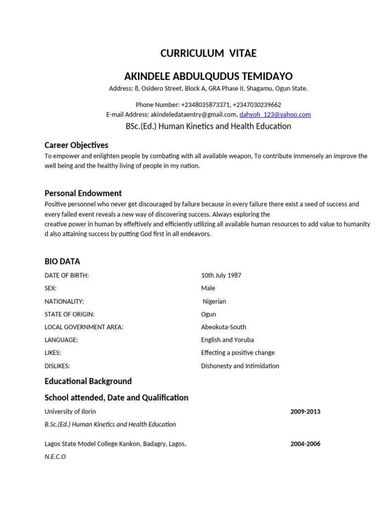 Original CV 2024 | PDF