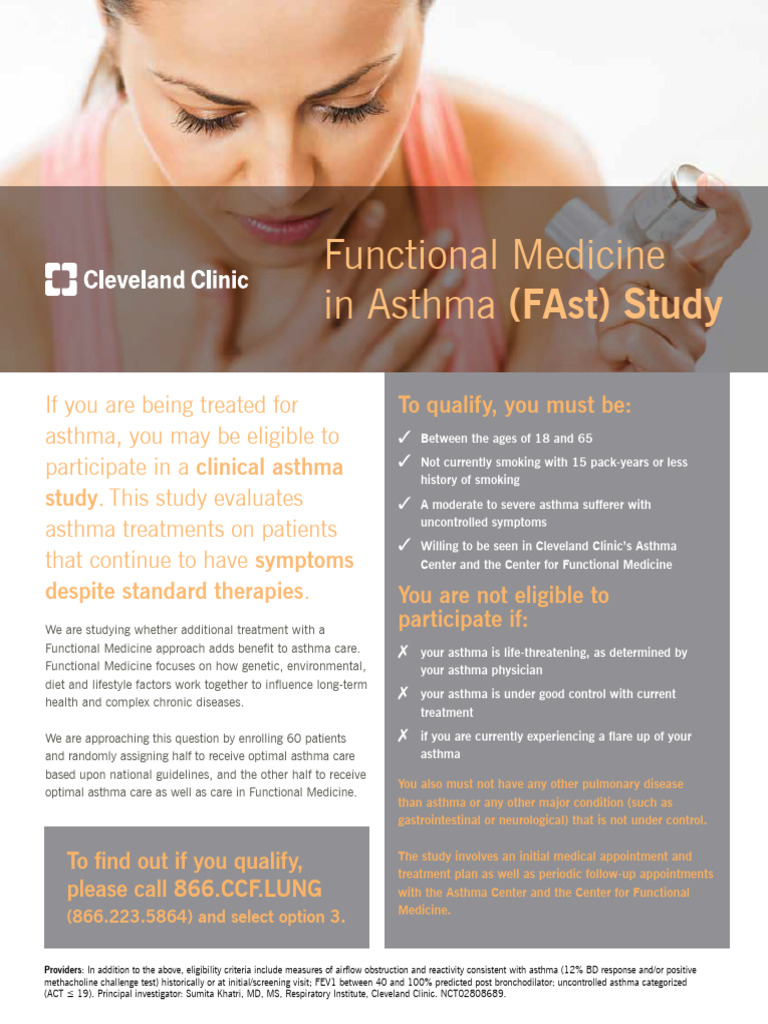 FAST Flyer | PDF | Asthma | Respiratory Diseases