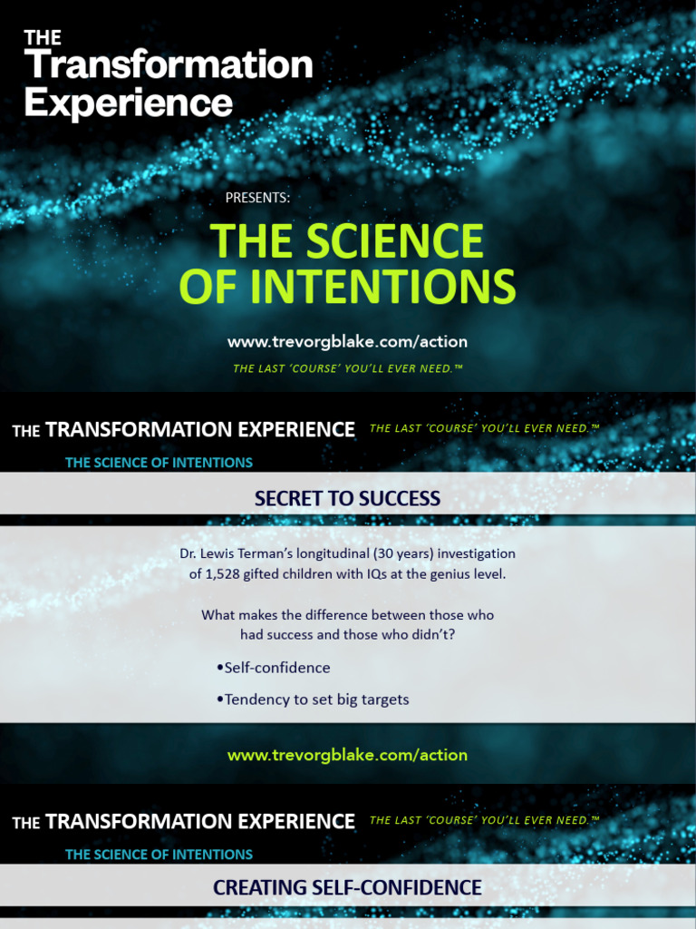 Science of Intentions for Transformation | PDF | Intelligence ...