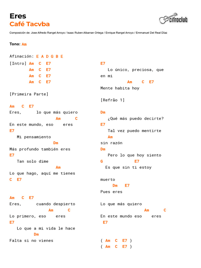 Café Tacvba - Eres | PDF