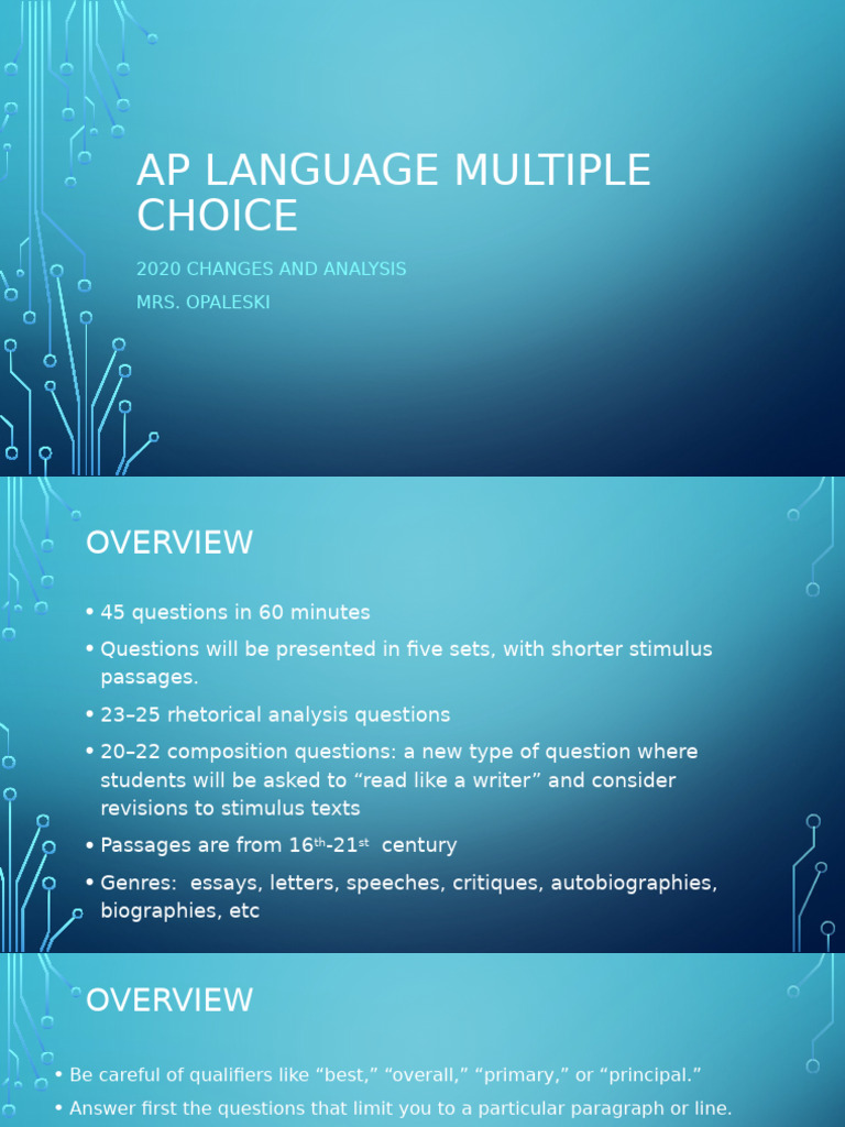AP Language MC Analysis | PDF | Question | Citation