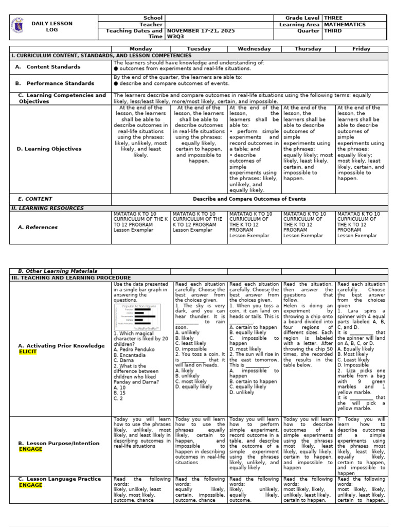 Newformat MATH3 Q3 WEEK3 | PDF | Rectangle