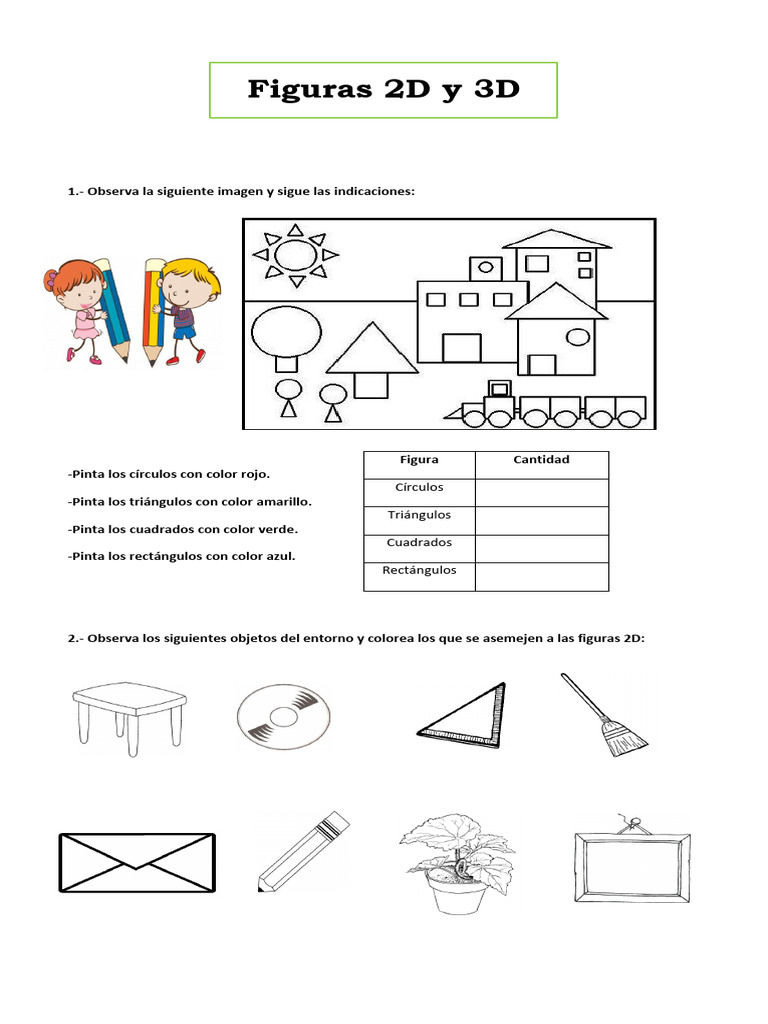 Actividades de Figuras 2D y 3D | PDF