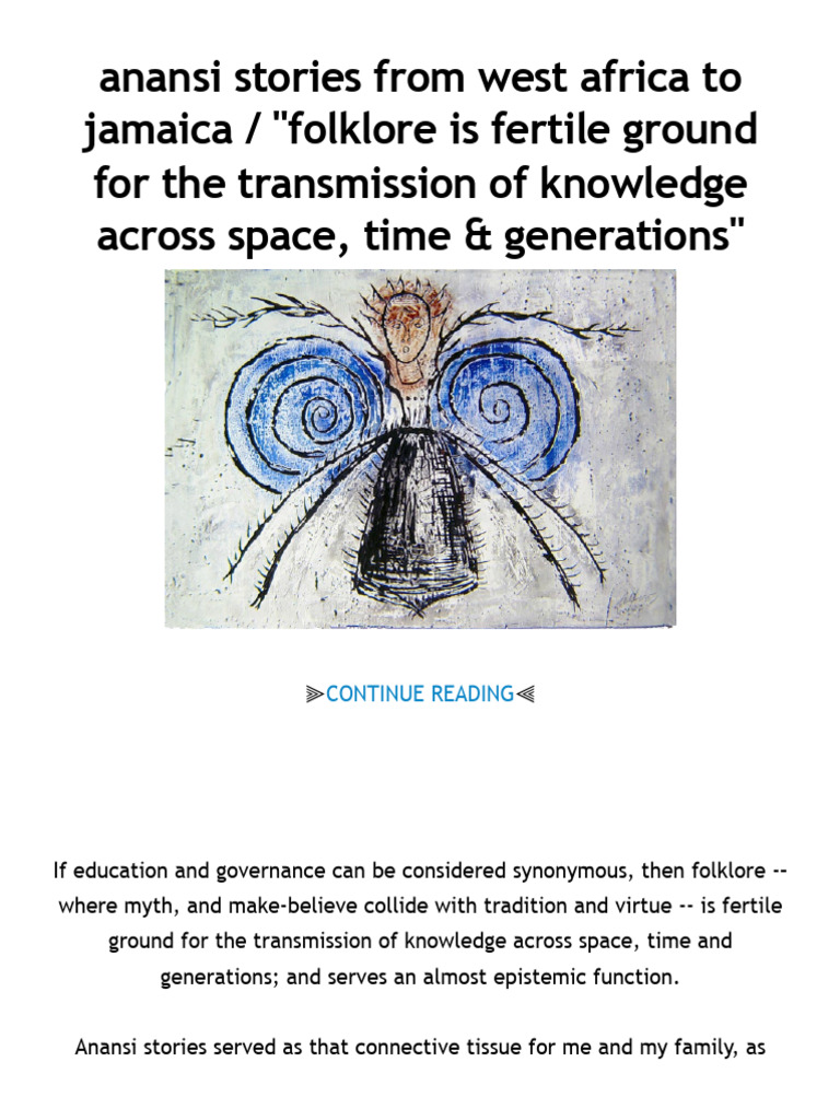 Anansi Stories From West Africa To Jamaica | PDF | Anansi