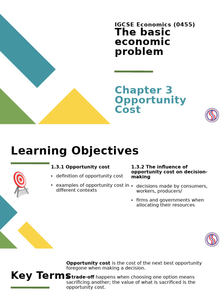 Chapter 3 - Opportunity Cost | PDF | Opportunity Cost | Economics