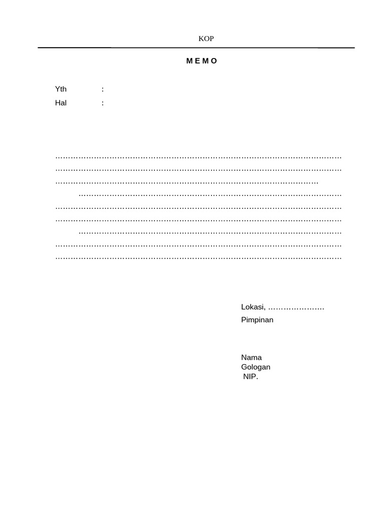 Format Memo | PDF