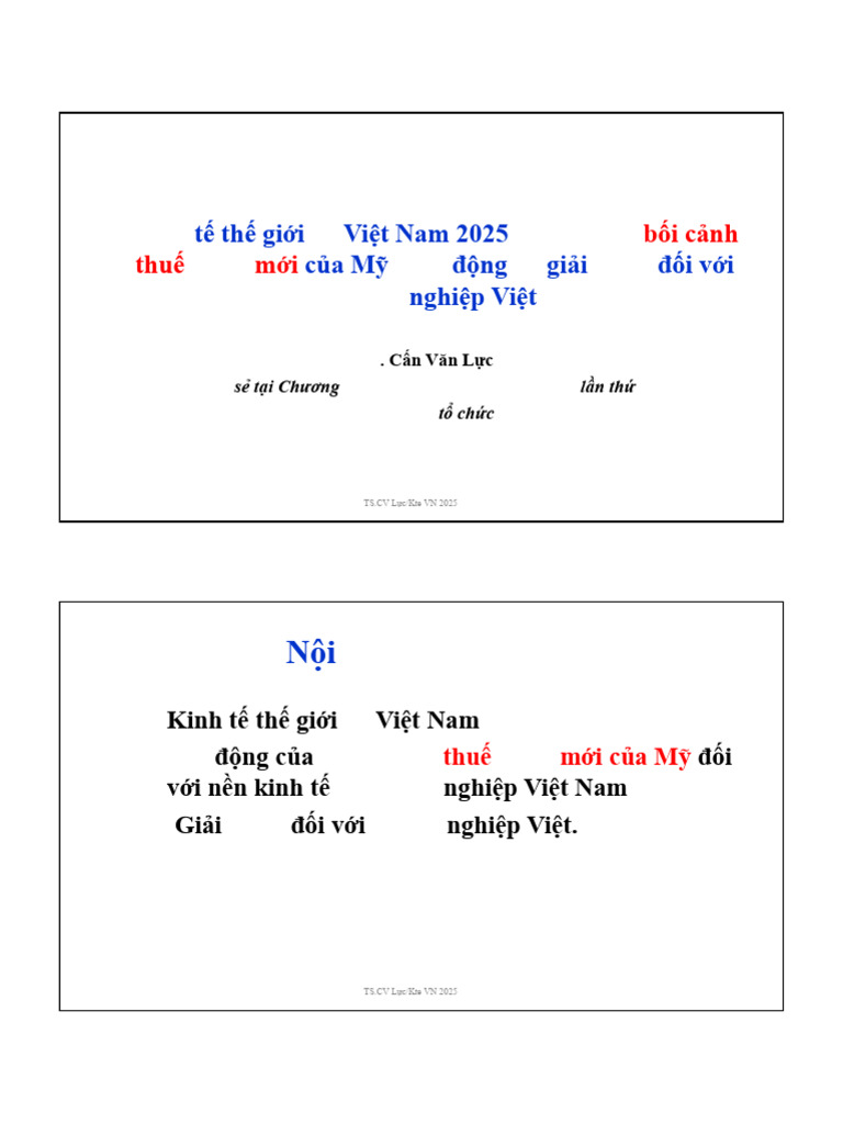 KTTG Và VN 2025-2026 Trong Bối Cảnh Thuế Quan Mới Của Mỹ - Tác Động Và ...