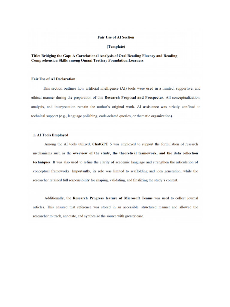 Fair Use of AI Example | PDF