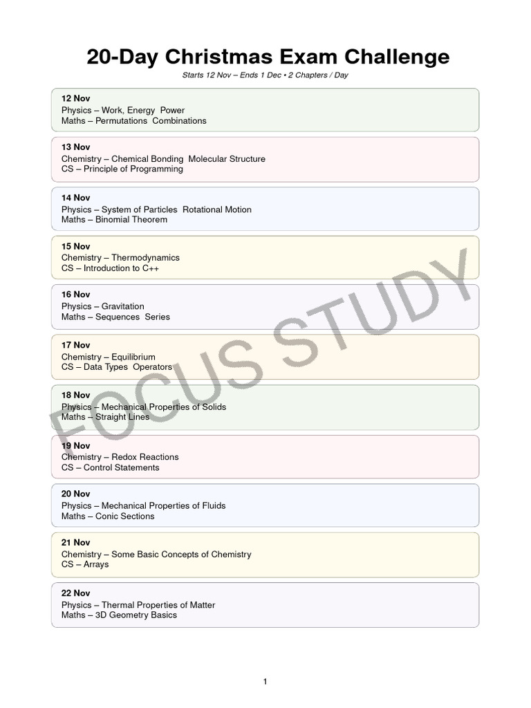 20 Days Challenge | PDF