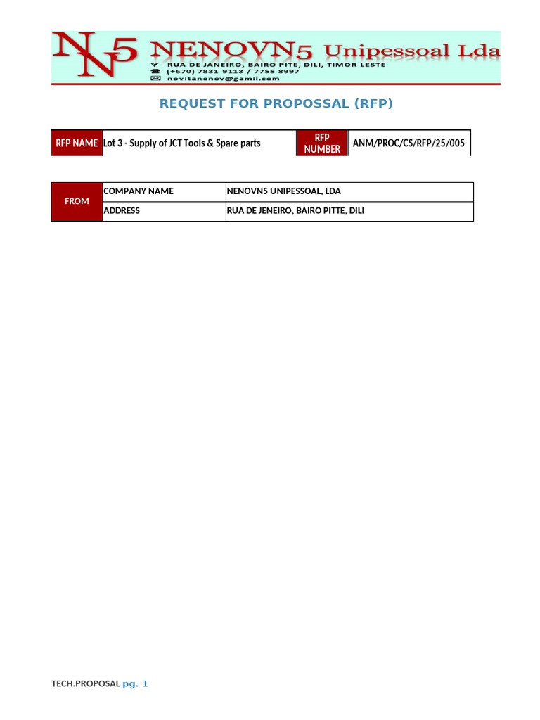 RFP 005 -LOT 3 | PDF | Computing | Office Equipment