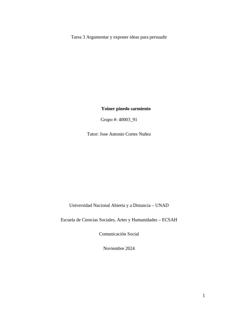 Argumentar y Exponer Pinedo Sarmiento Yoiner 40003 91 | PDF | Autenticidad (filosofía) | Sociedad