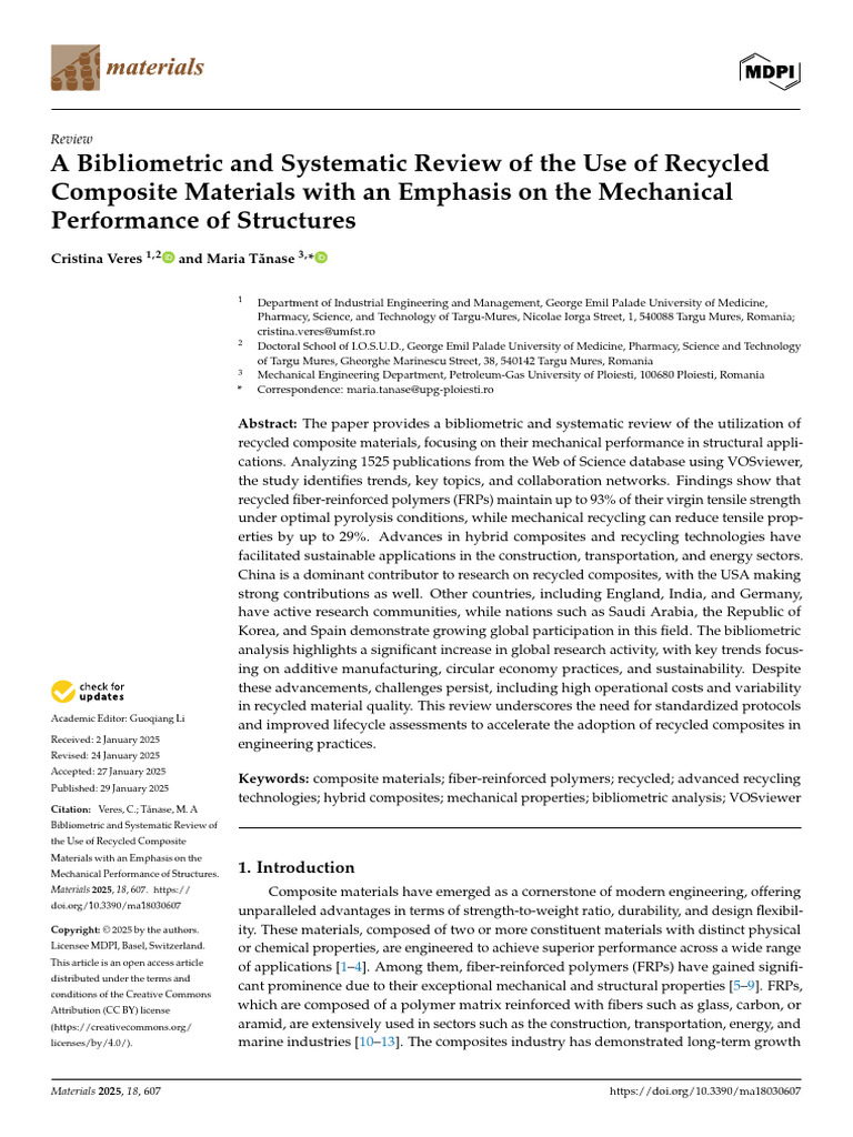 Recycled Composite Materials Review | PDF | Composite Material | Fibre ...
