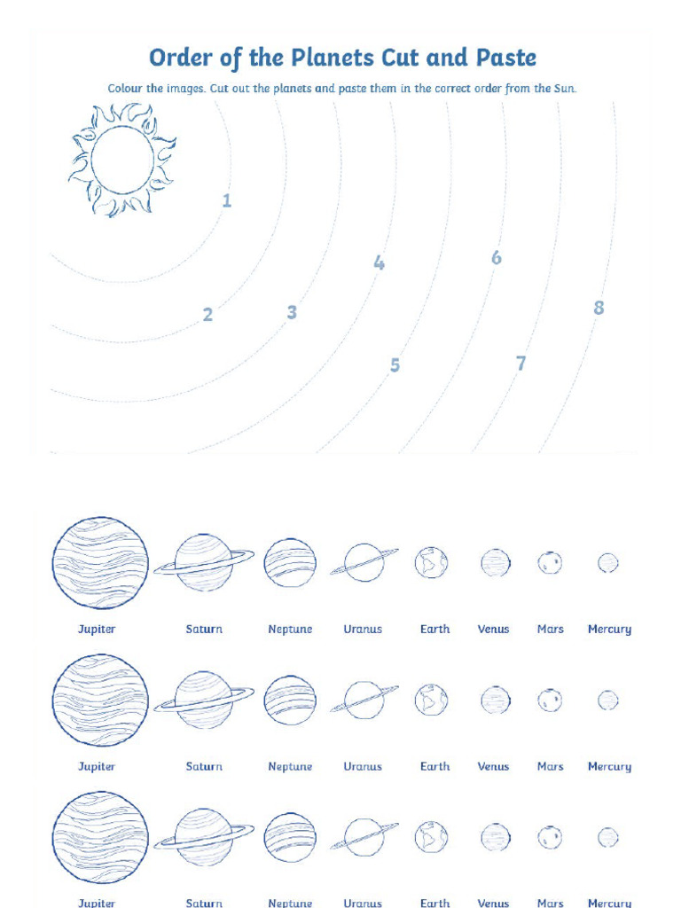 Planets Cut Arrange | PDF