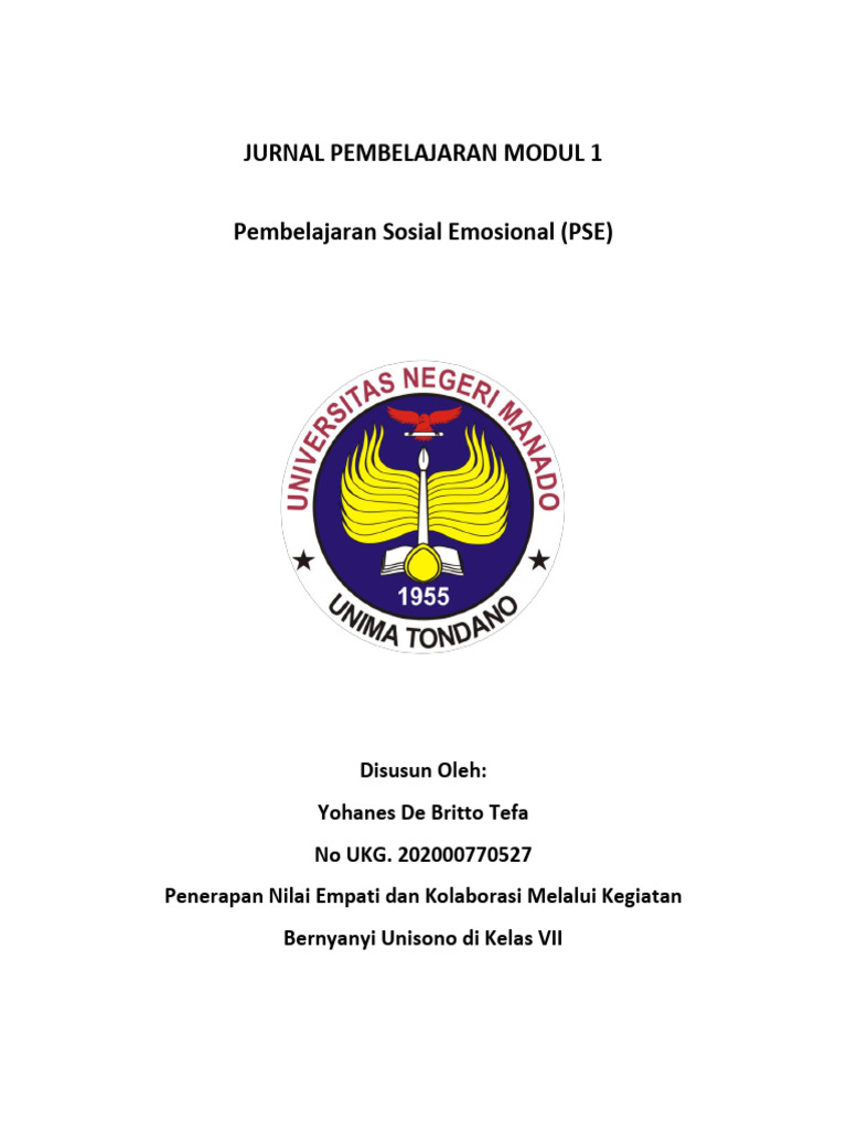Jurnal 1 (PSE) Yohanes de Britto Tefa | PDF
