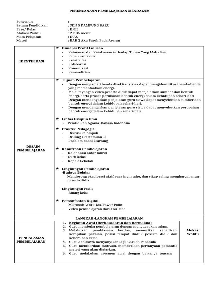 Rpm Ipas Kelas 3 | PDF
