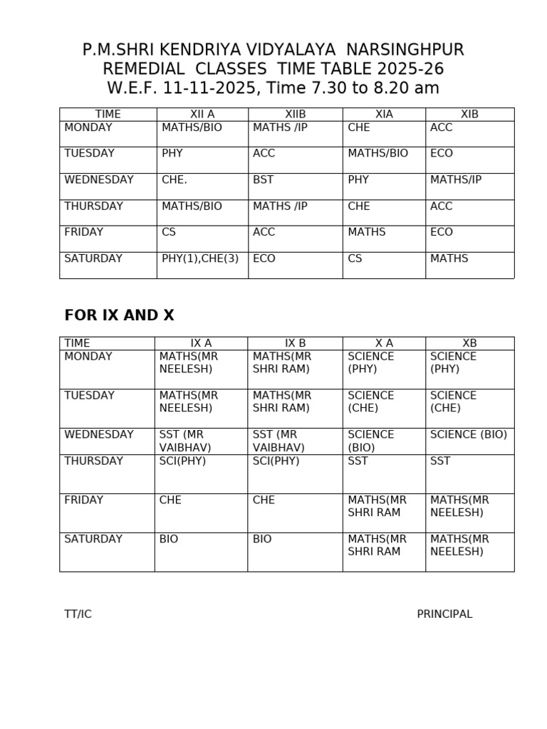 Remedial Classes 11 .11.25 | PDF