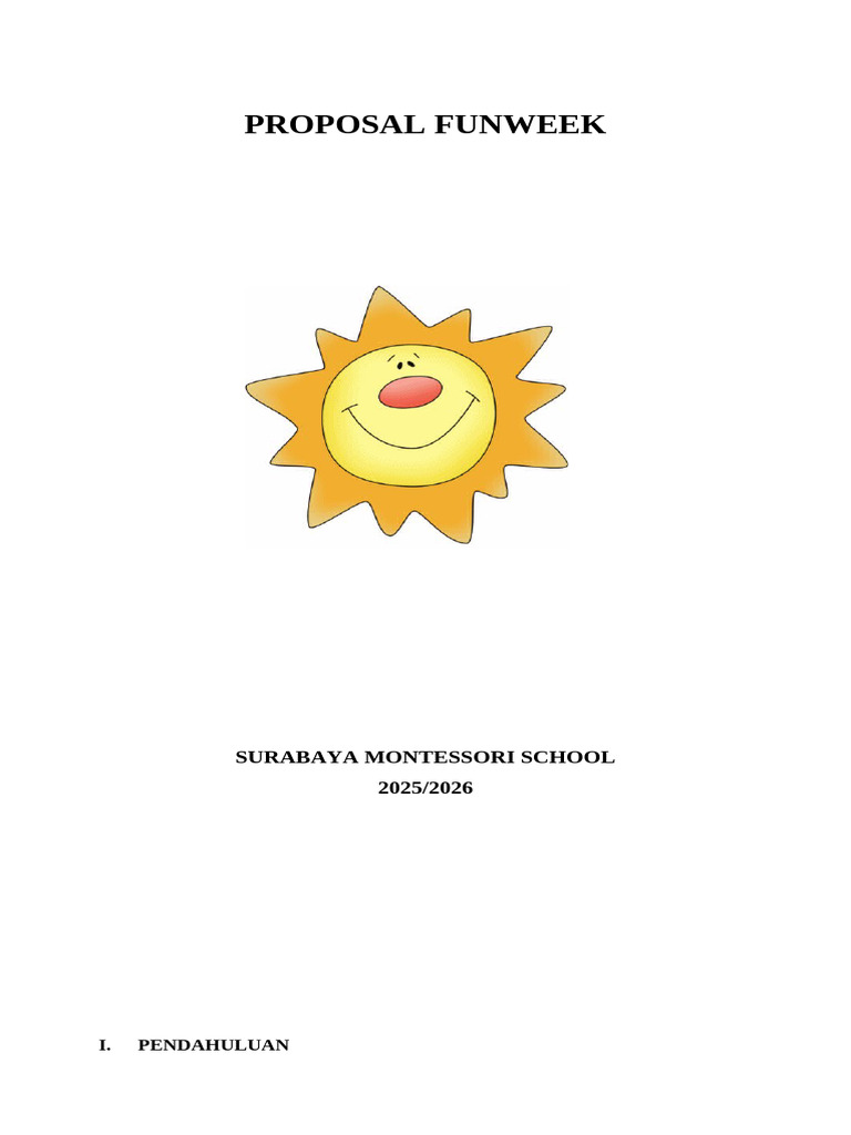Proposal Funweek 2025 | PDF