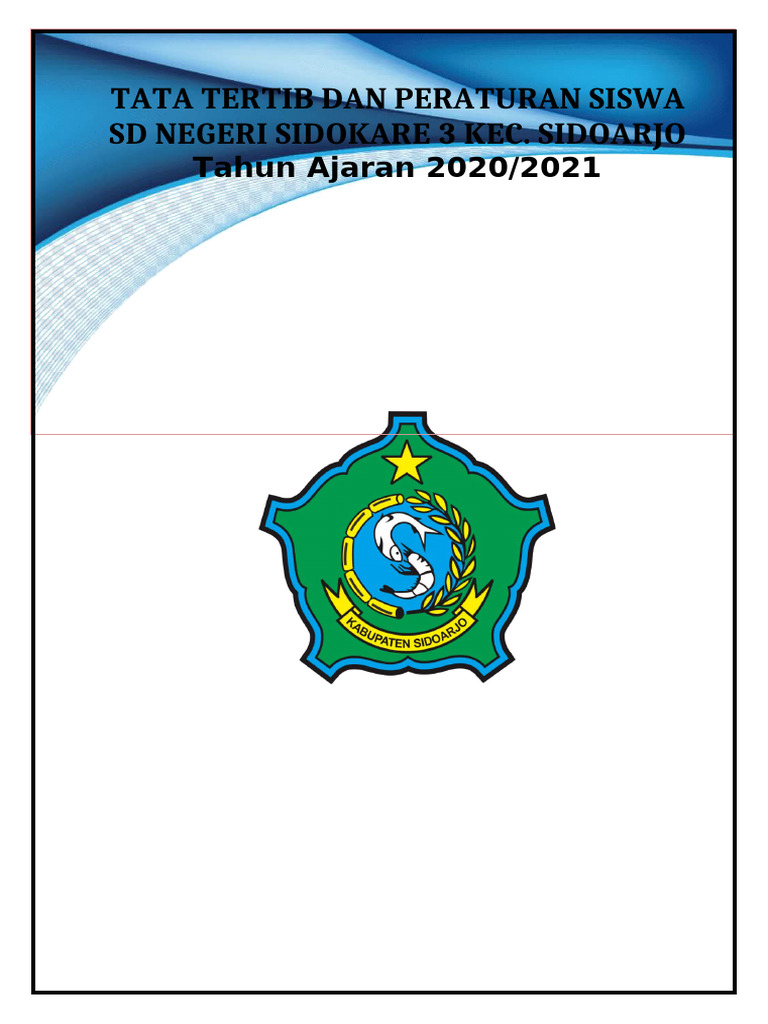 Tata Tertib Siswa SDN Sidokare 3 | PDF