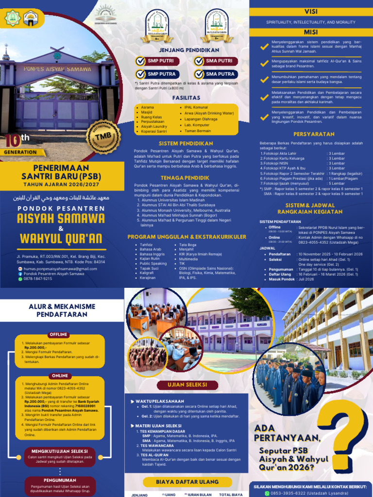 Brosur PSB 2026 Ponpes Aisyah & Wahyul Qur'An - 20251104 - 214433 ...