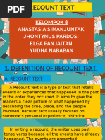 Recount Text Structure Explained | PDF | Verb | Languages