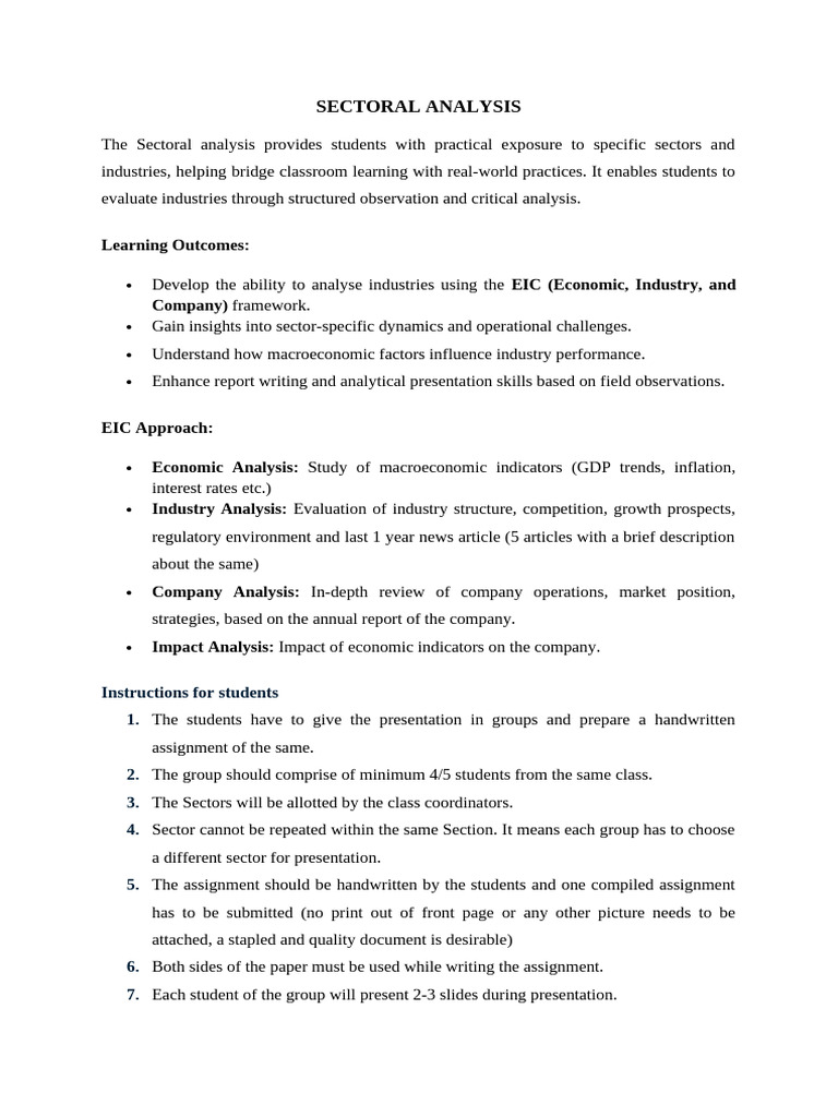 Sectoral Analysis | PDF | Macroeconomics | Economies